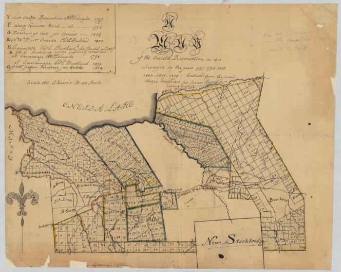 A map of the Oneida Reservation in 1810
