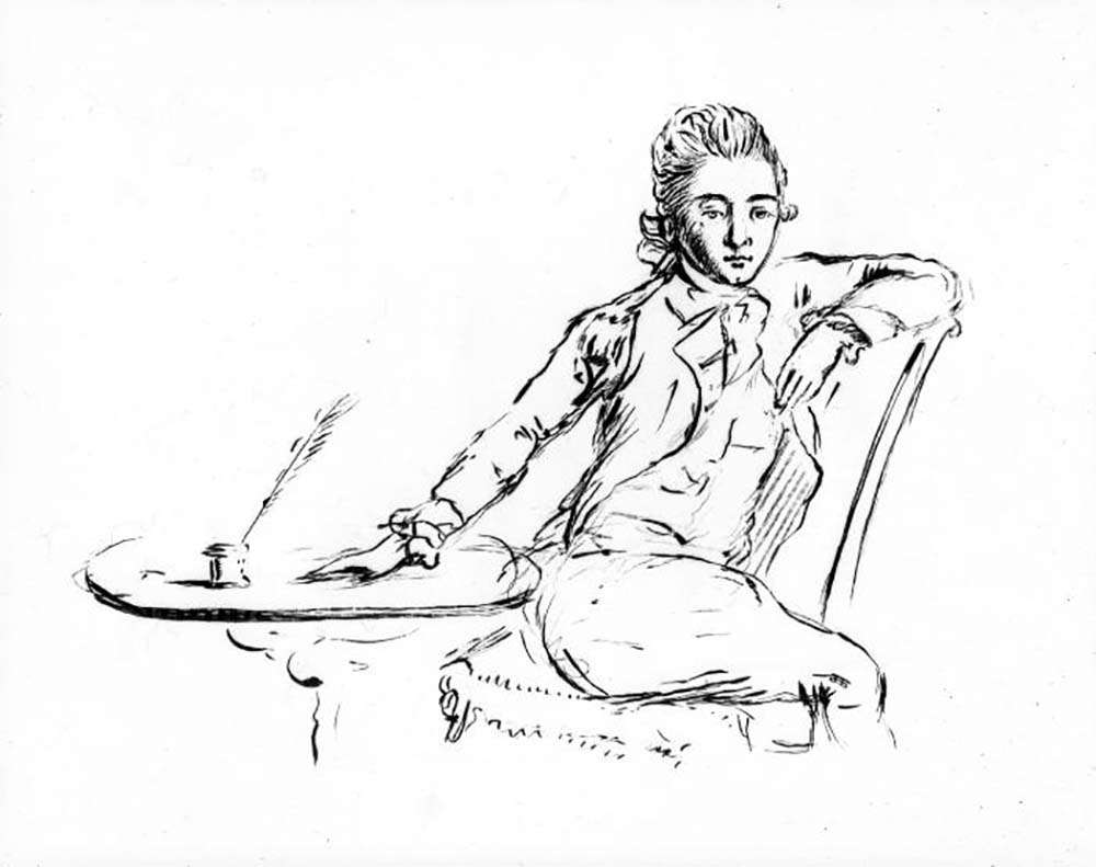 Sketch of Major John André made by himself the day previous to his ...