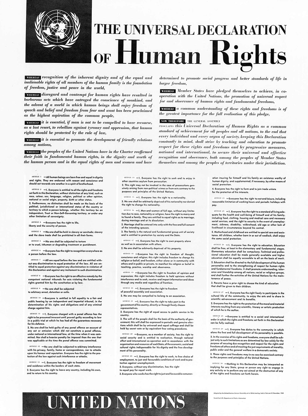 United Nations Universal Declaration of Human Rights