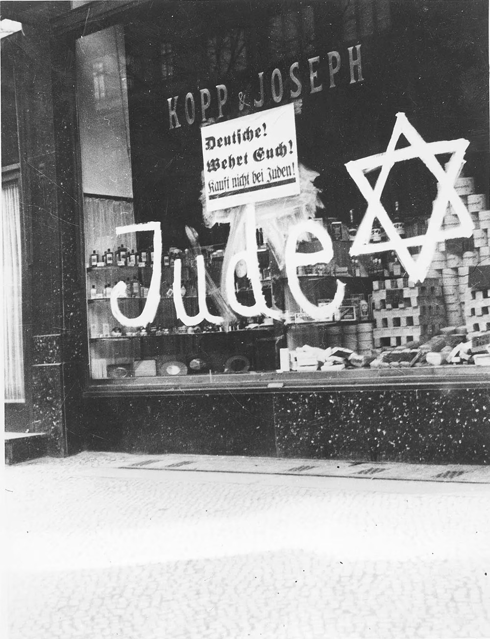 Defaced Jewish Storefront