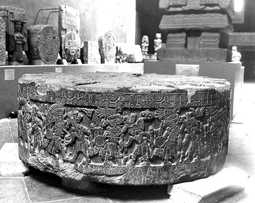 Aztec Sacrificial Stone, Tizoc, Mexico, 1911